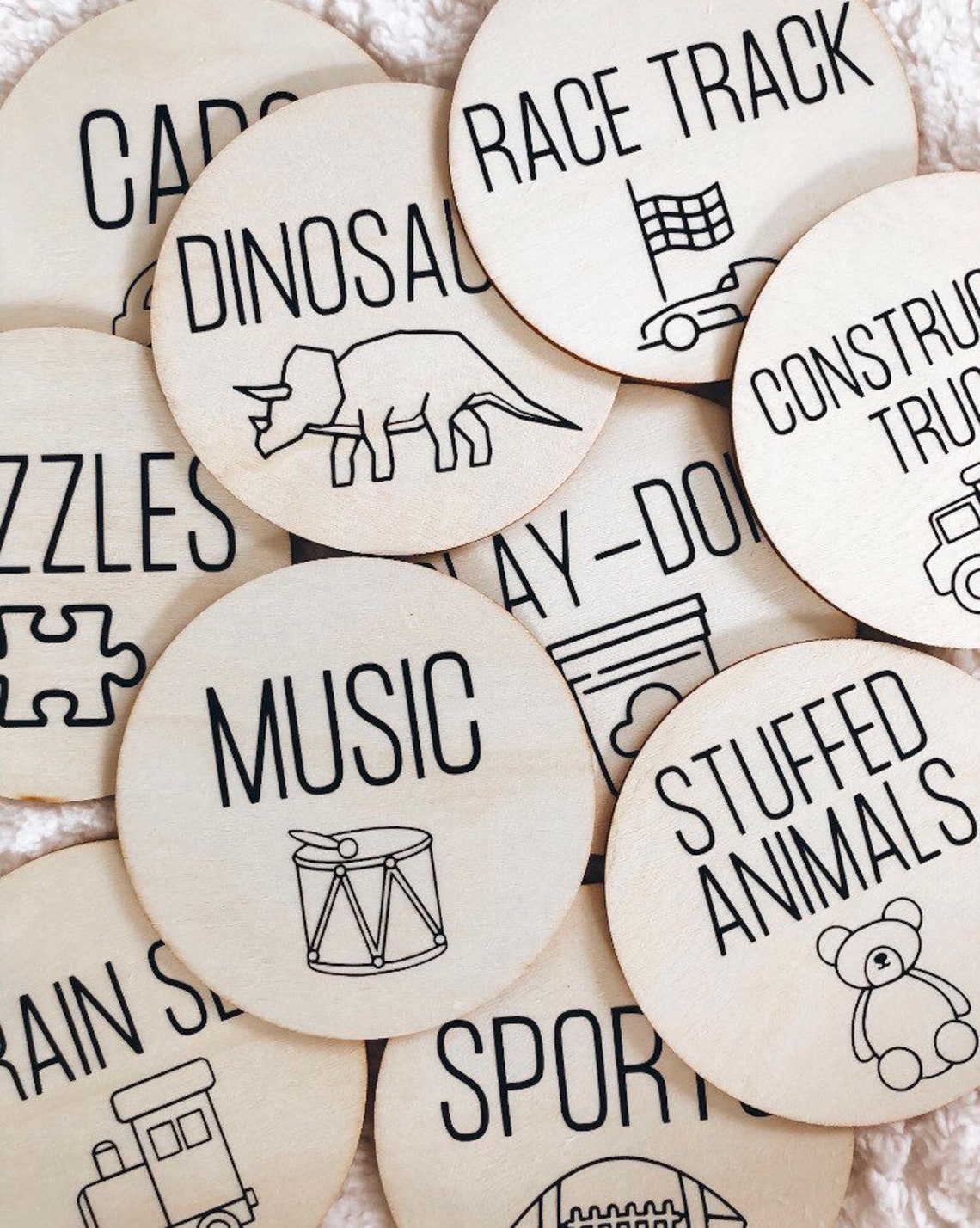 Boho Wooden Toy Labels, Custom Toy Organization, Modern Toy Box Tags - Etsy