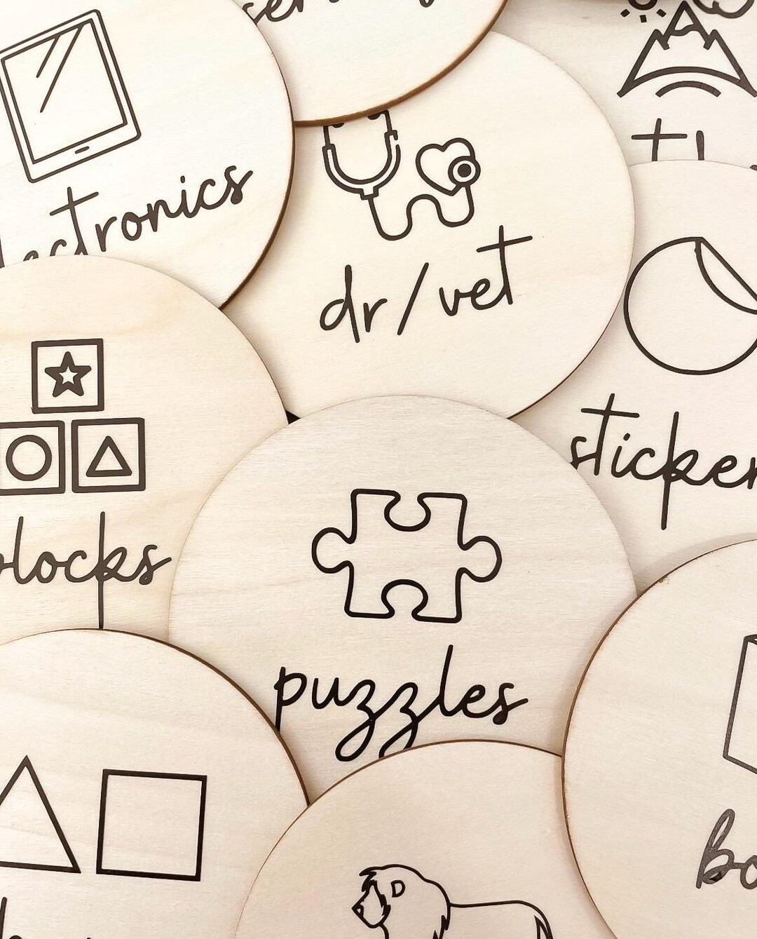 Boho Wooden Toy Labels, Custom Toy Organization, Modern Toy Box Tags - Etsy