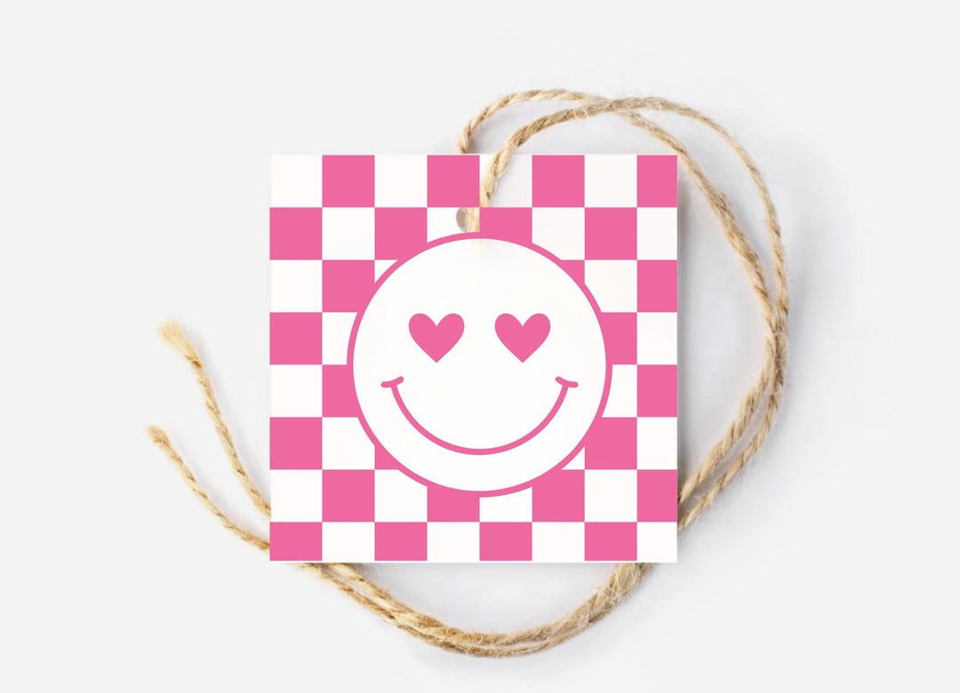 Cute Checkers Valentine's Day Gift Tag, Digital Download, Printable ...