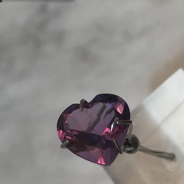 10 Mm, Purple Amethyst-heart - Etsy