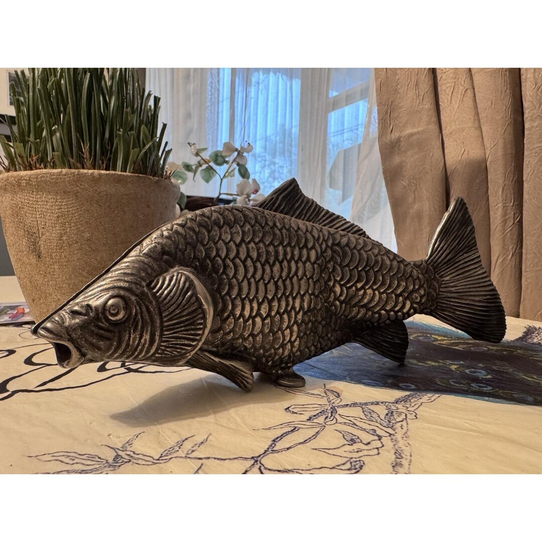Vintage Silver Plate Koi Fish Letter, Note, Picture Holder 9"x4" - Etsy