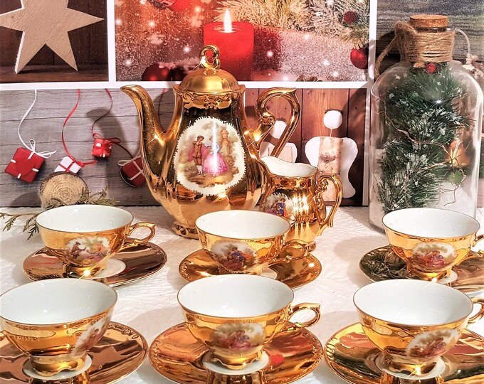 Antiqie Golden Coffee Sets of BAVARIA GERMANY / German Coffee - Etsy