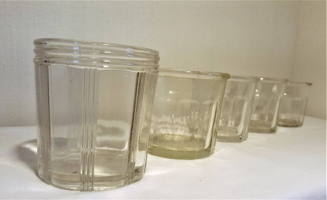 5 French Vintage Jam Jars - Etsy
