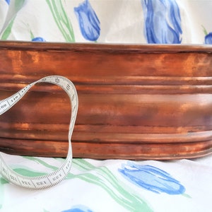 Vintage Copper Oval Flower Pot - Etsy