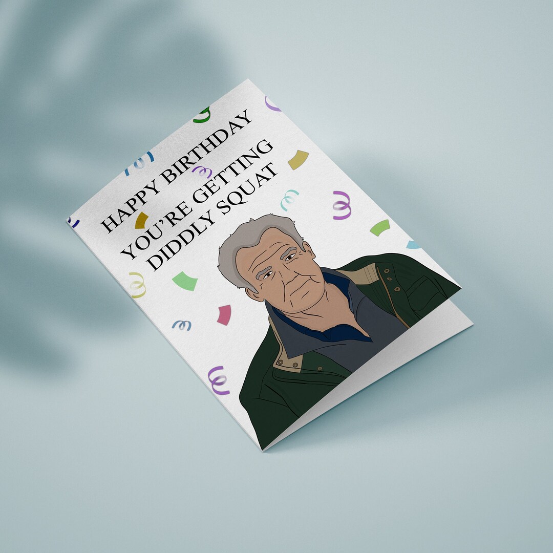 Happy Birthday Card Sarcastic Diddly Card Clarkson Illustration Card ...