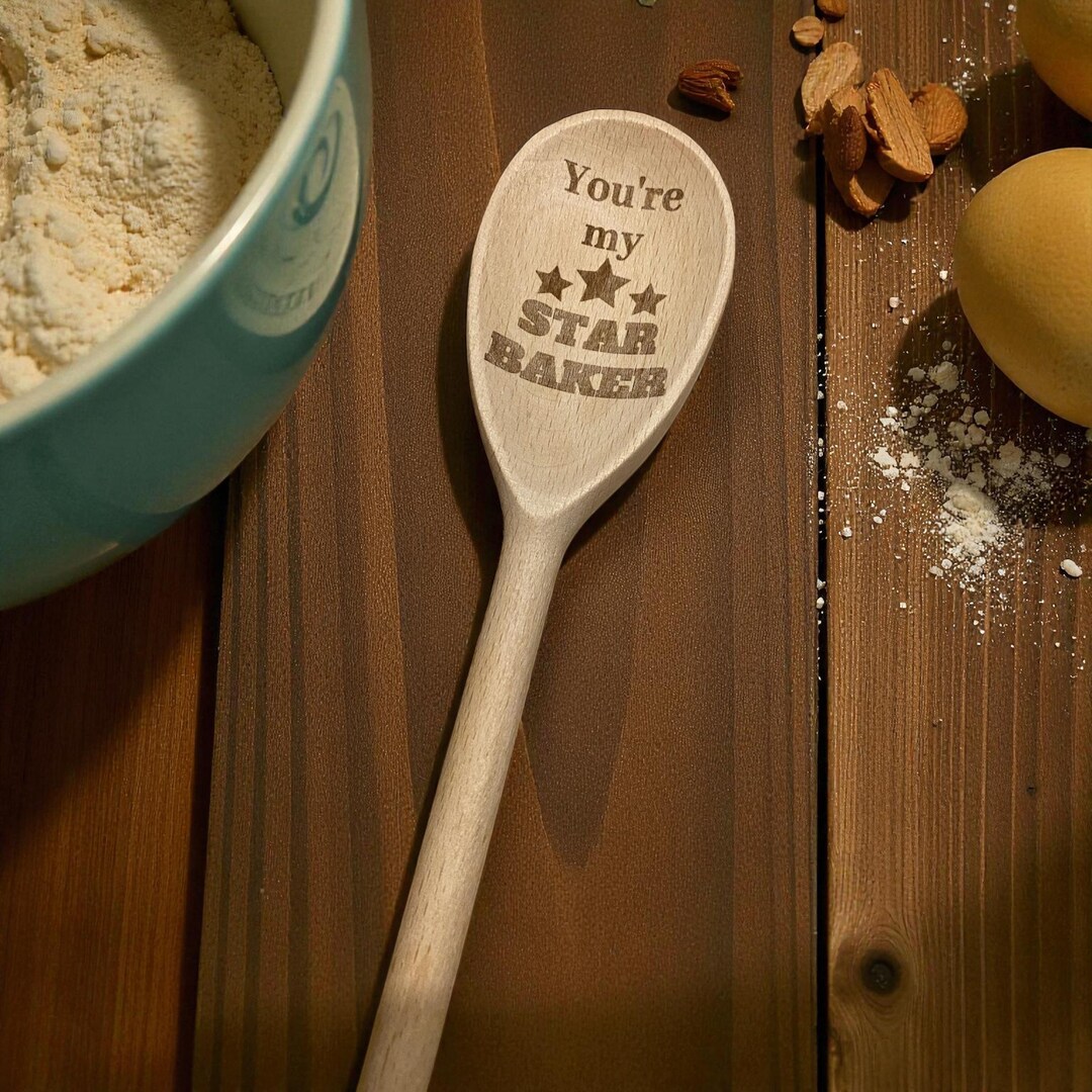 You're My Star Baker Wooden Spoon | Engraved Baking Gift | Baking ...