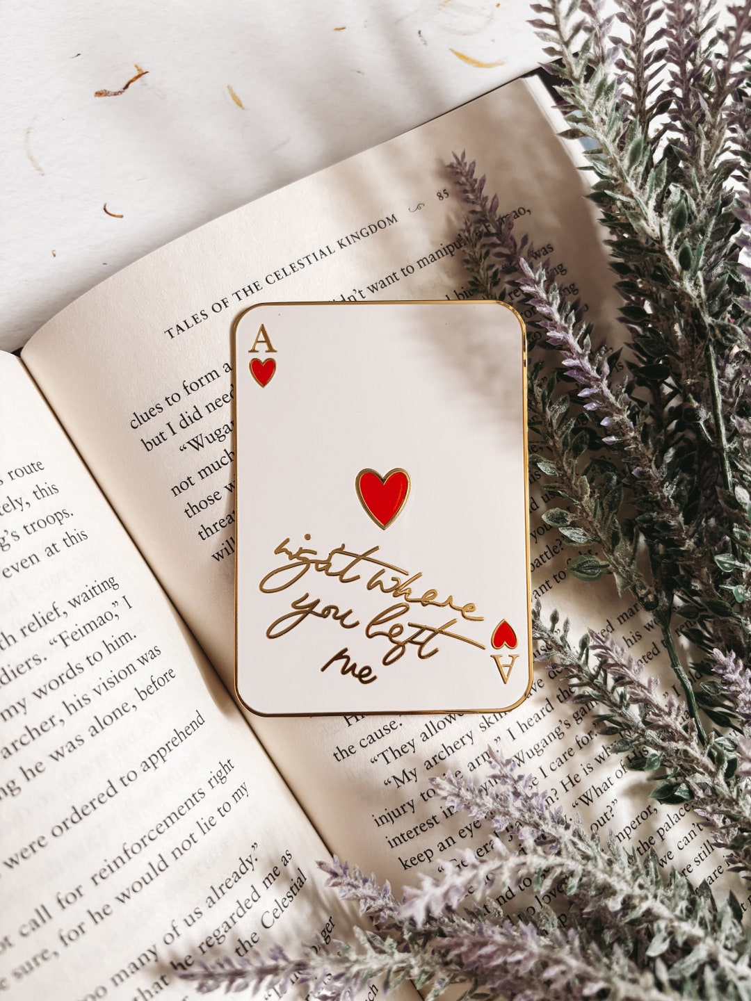 Right Where You Left Me Enamel Bookmark | Romantic Bookmark Gift ...