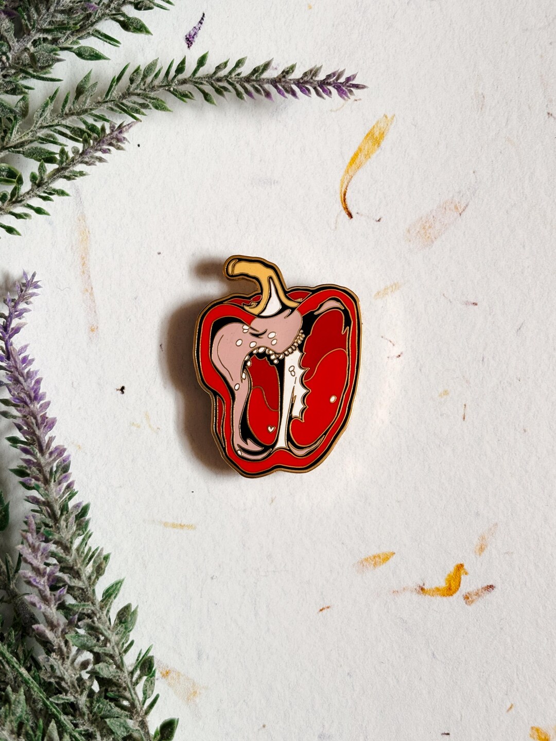 Red Pepper Hard Enamel Magnet | Food Fridge Magnet | Spicy Pepper ...
