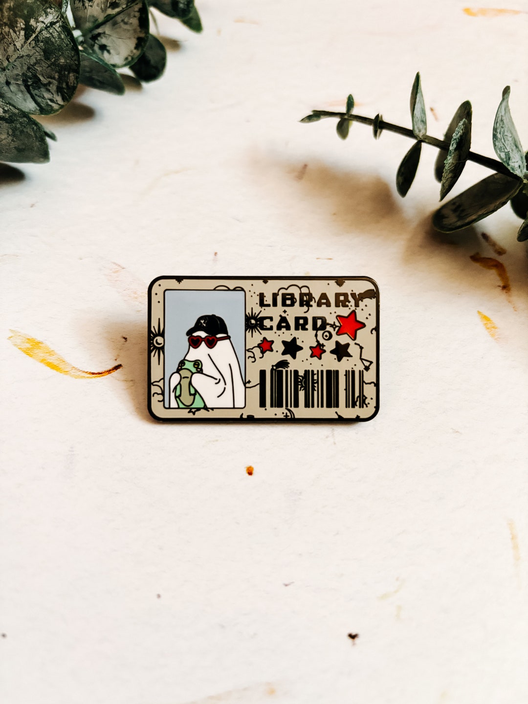 Bookish Library Card Hard Enamel Pin | Book Lover Enamel Pin - Etsy
