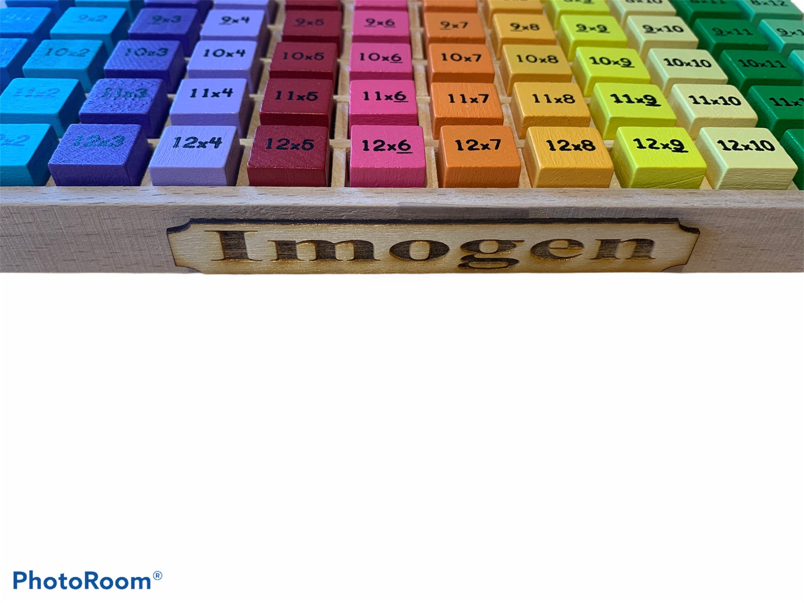 Personalised Wooden Times Table Tray Game Wooden Educational - Etsy UK