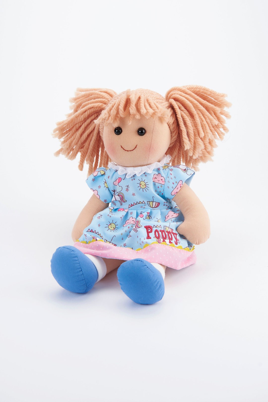 Personalised Rag Doll 'poppy', My First Soft Dolly Suitable From Birth ...