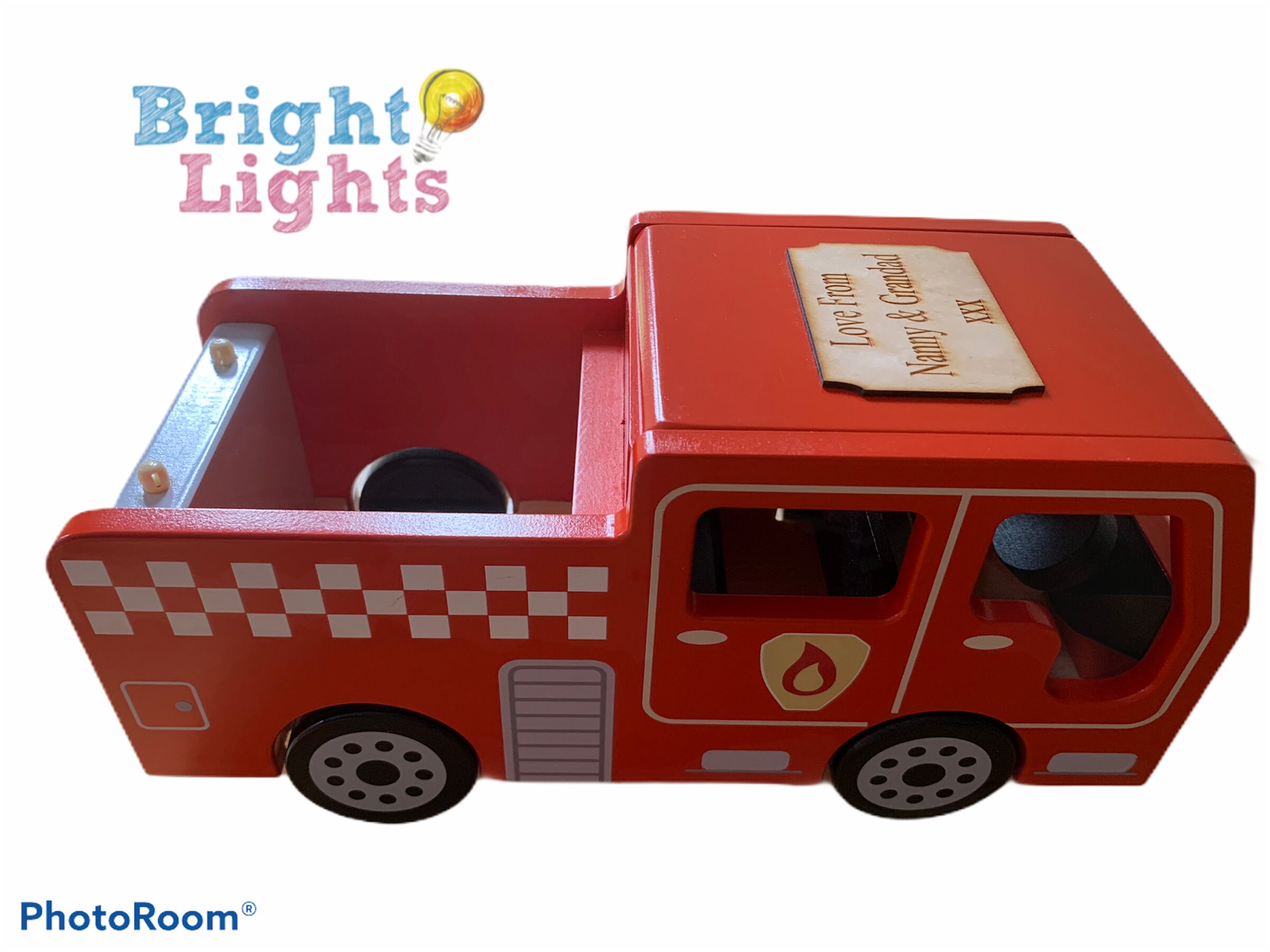 Personalised Wooden City UK Fire Engine Toy Red Fire Truck - Etsy