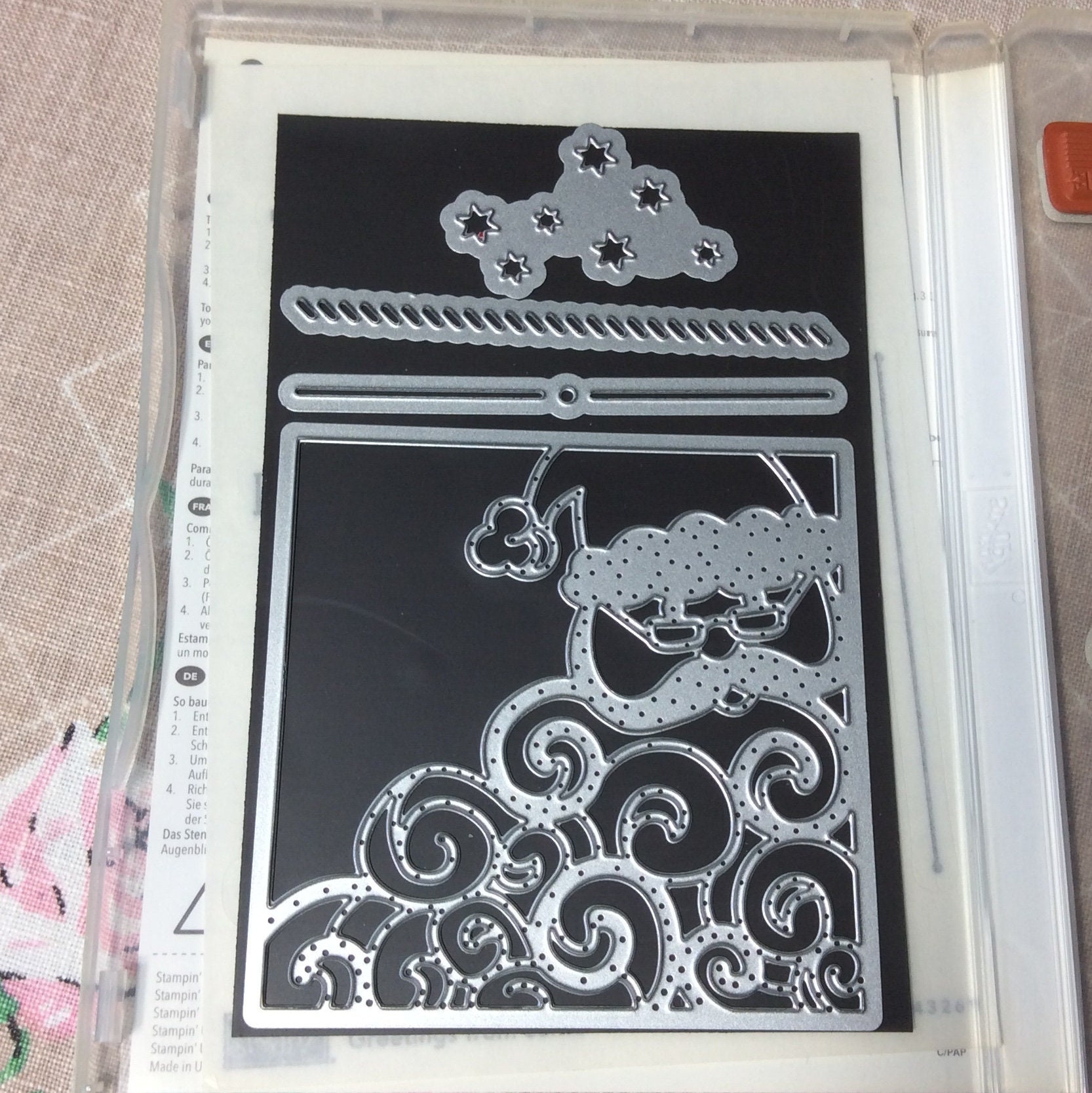 Stampin Up greetings From Santa Cling Mount Rubber and Sizzix Thinlits Dies Stamp Set Unused - Etsy