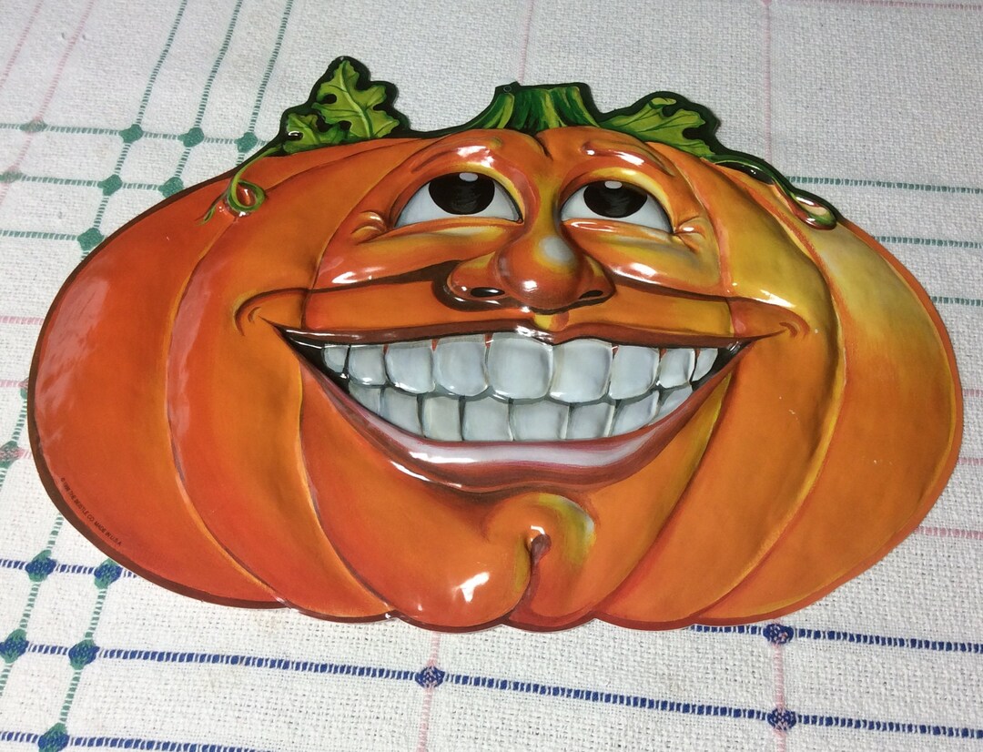 Beistle Poly-form Plastic “toothy Pumpkin” 3-D Decorative Halloween ...