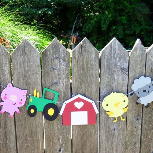 Farm Animal Banner Barnyard Banner Barnyard Theme Party | Etsy