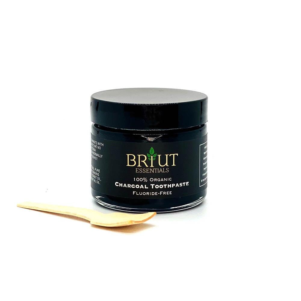 100% ORGANIC Charcoal Toothpaste & Biodegradable Bamboo Toothbrush ...