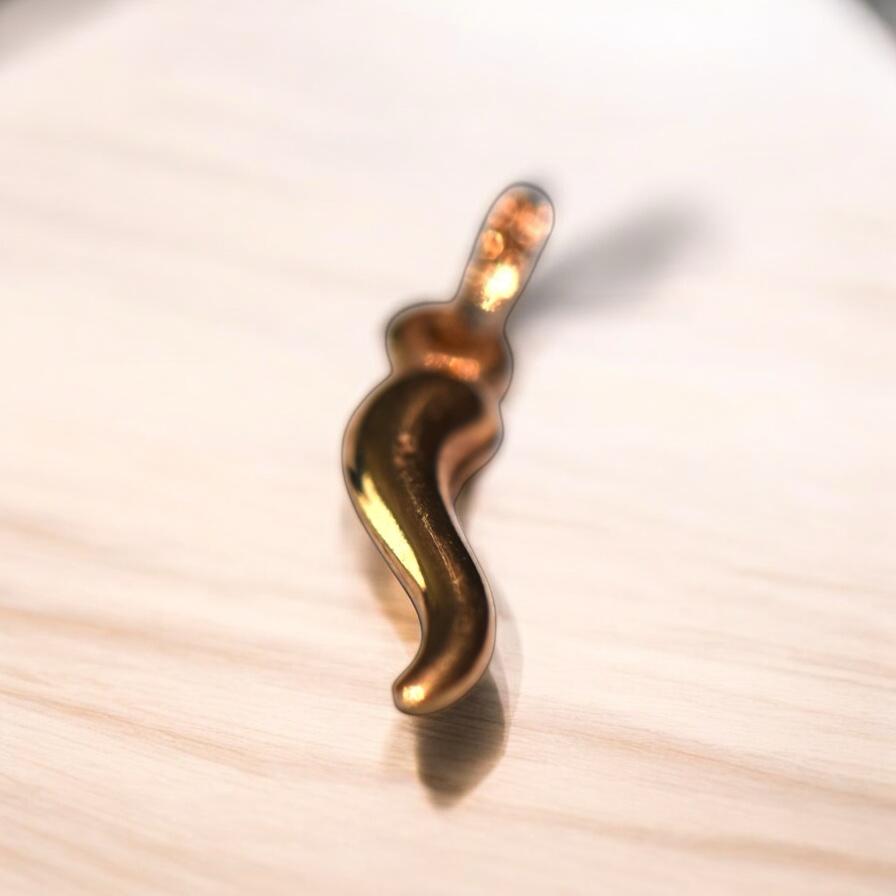Vintage Italian Cornicello Chili Pepper Yellow Gold Pendant - Etsy