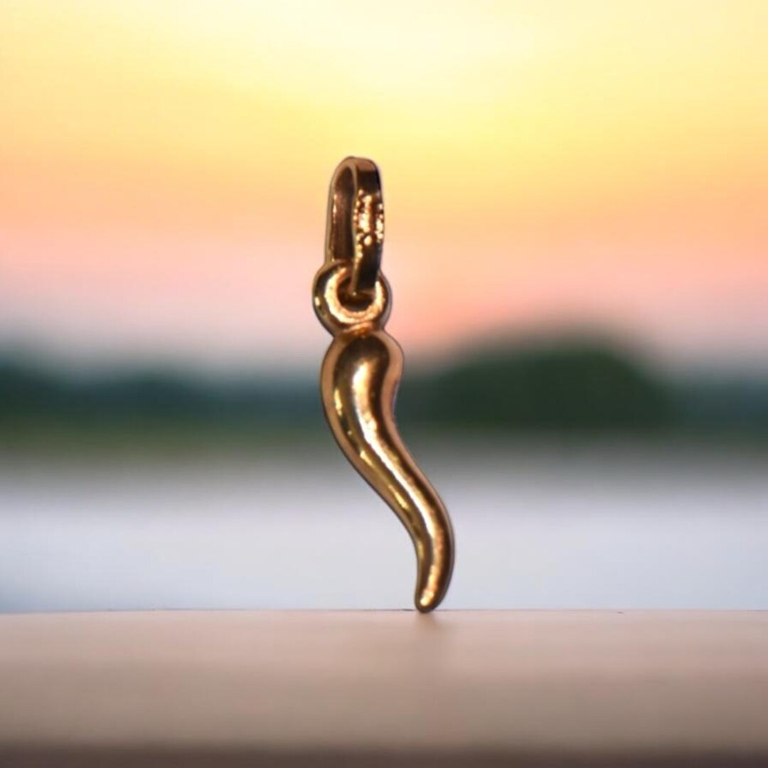 Vintage Italian Cornicello Chili Pepper Yellow Gold Pendant - Etsy