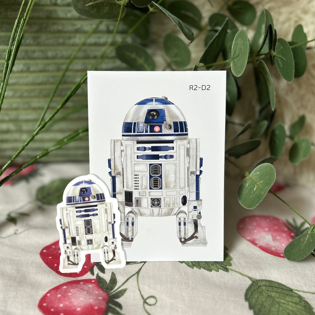 R2-D2 A6 Print & Sticker Bundle - Etsy