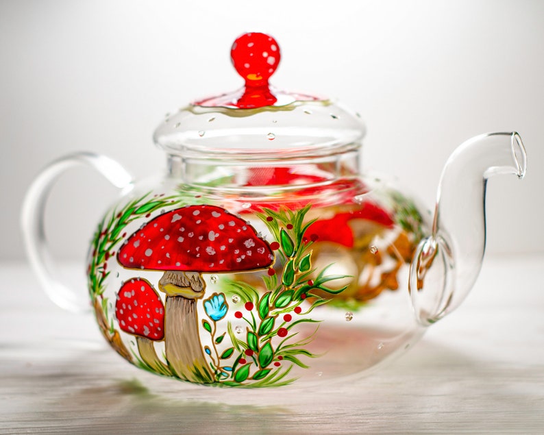 Personalized Teapot Mushroom Tea Pot for Grandma Mothers Day | Etsy