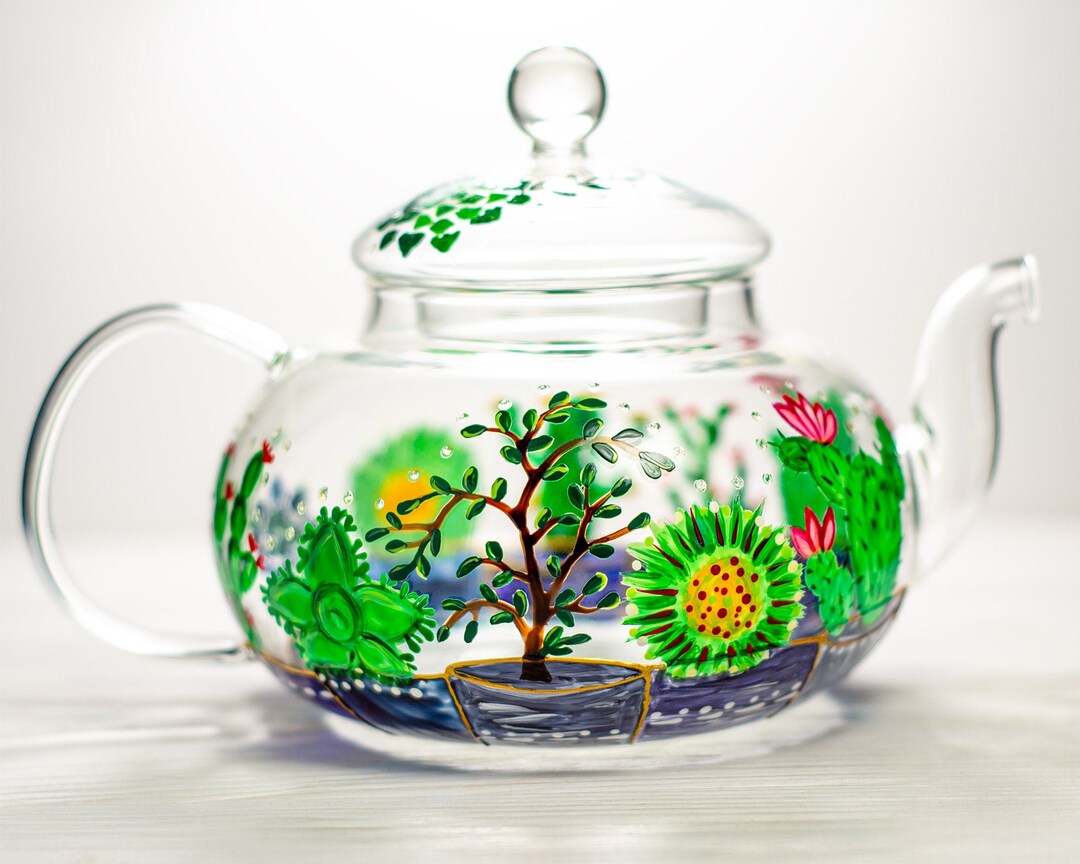 Personalized Plant Lady Gift, Cactus Teapot Succulent Tea Pot ...