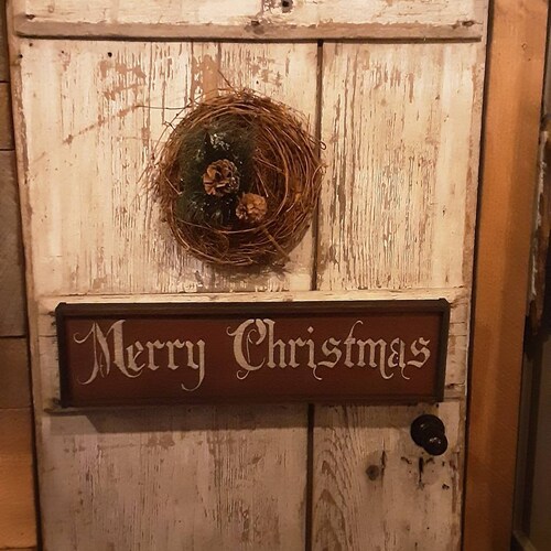 Primitive Country Merry Christmas 12 Sign - Etsy