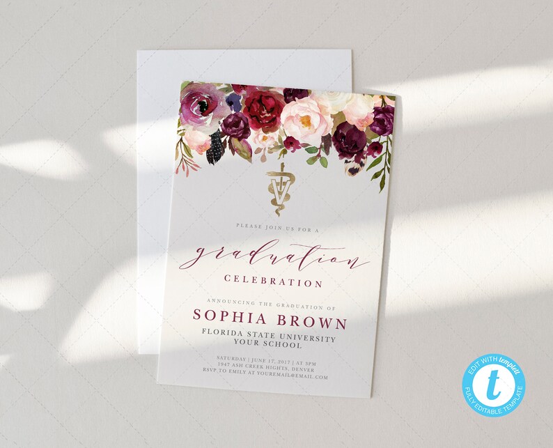 Veterinarian Graduation Invitation Card Vet Graduation - Etsy