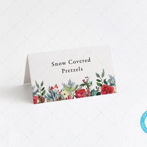 Editable Food Tent Card | Instant Download, Printable | Christmas Party ...