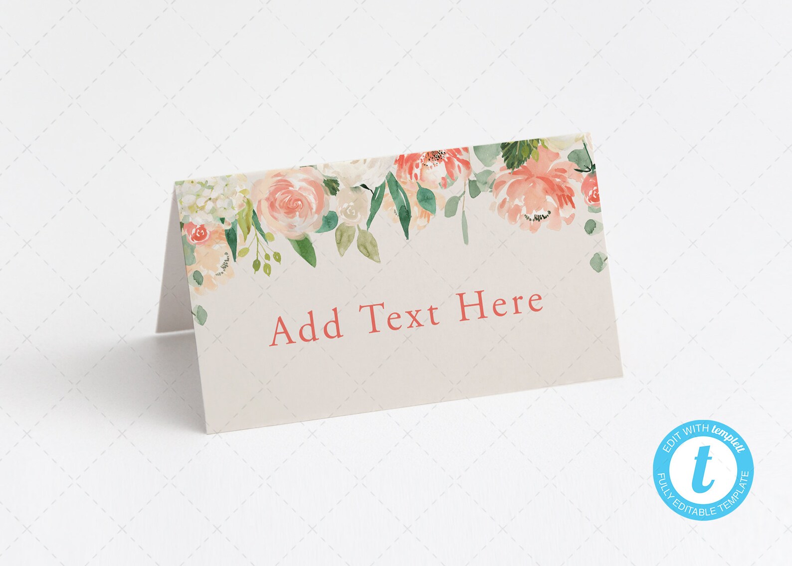 Editable Floral Food Tent Card Instant Download Printable - Etsy