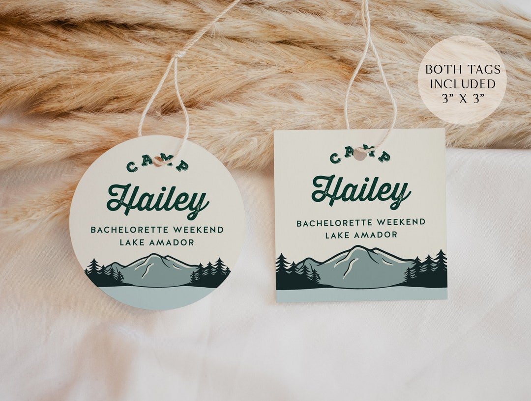 3x3 Camp Tag, Hang Tags, Thank You, Gift Tags, Label, Printable ...