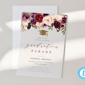 Drive by Graduation Invitation Card, Parade, Virtual Graduation, Car ...