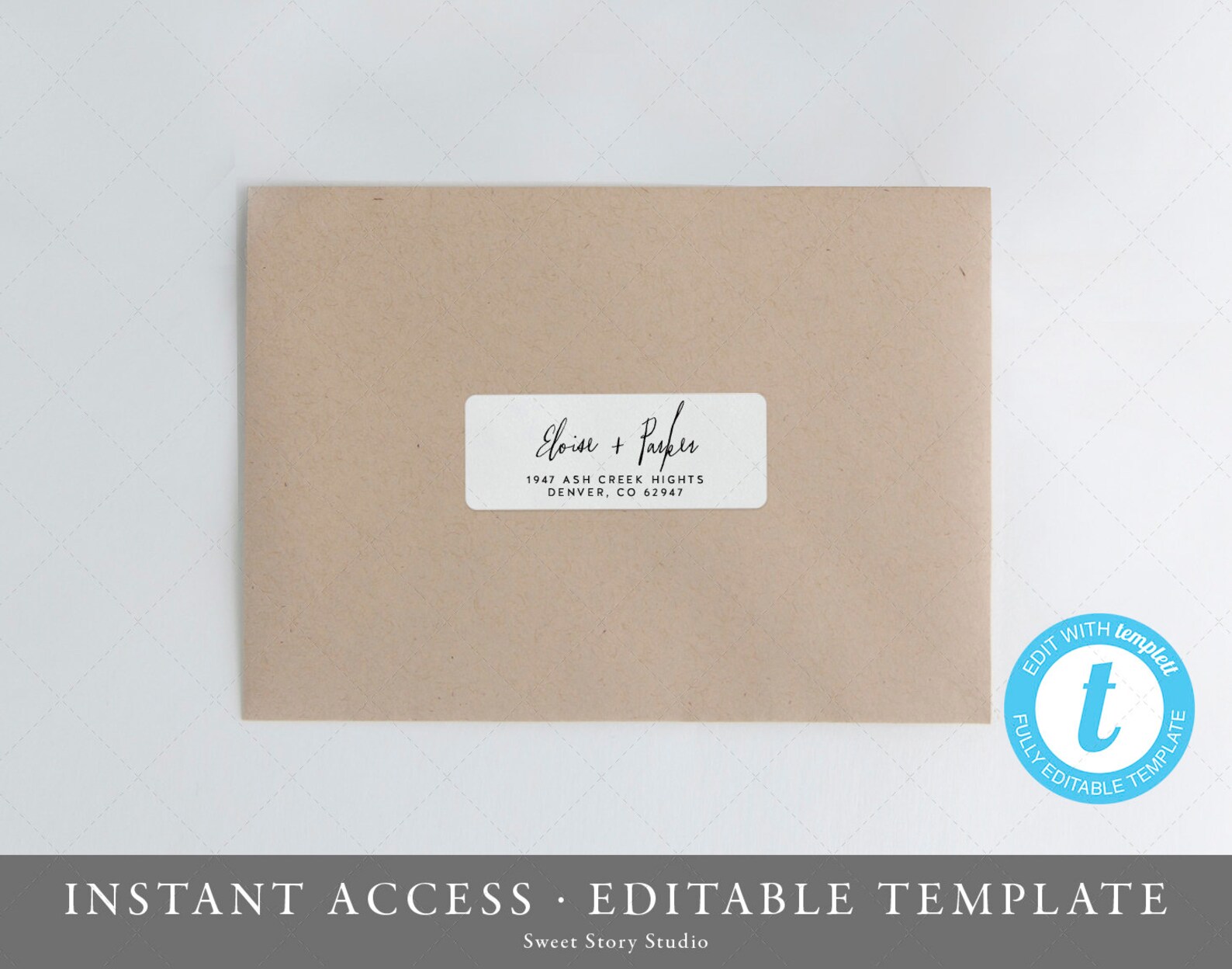 Printable Address Label Template Instant Download Templett - Etsy