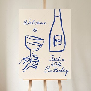 18x24 Adult Birthday Sign Template for Any Age, 20th, 30th, 40th, 50th ...