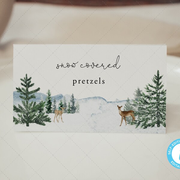 Winter Place Cards - Etsy
