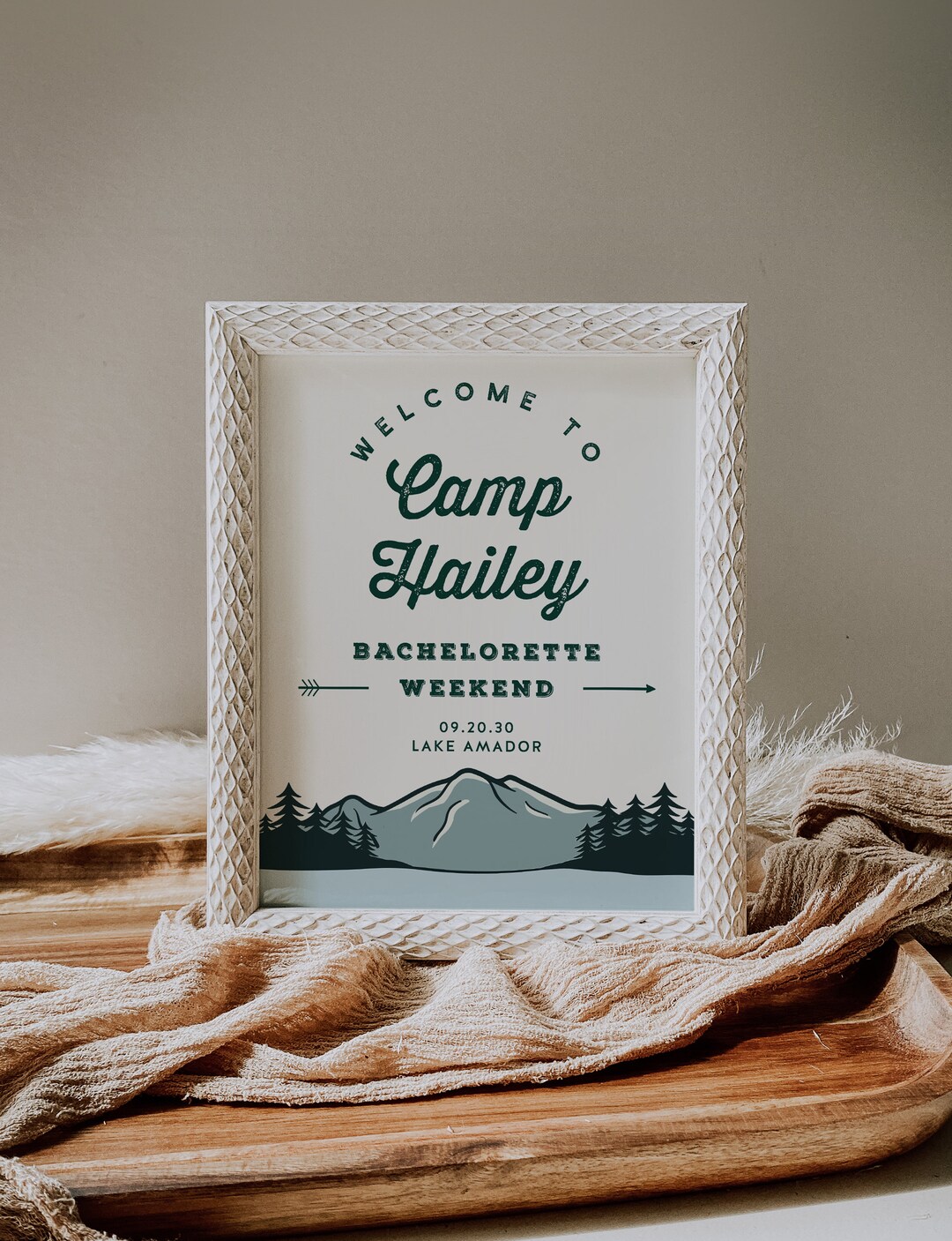 Camp Bachelorette Weekend Editable Sign, 4 Sizes, Any Event, Welcome ...