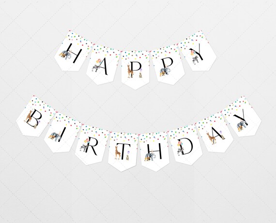 Party Animals birthday Birthday Banner Wild - Etsy