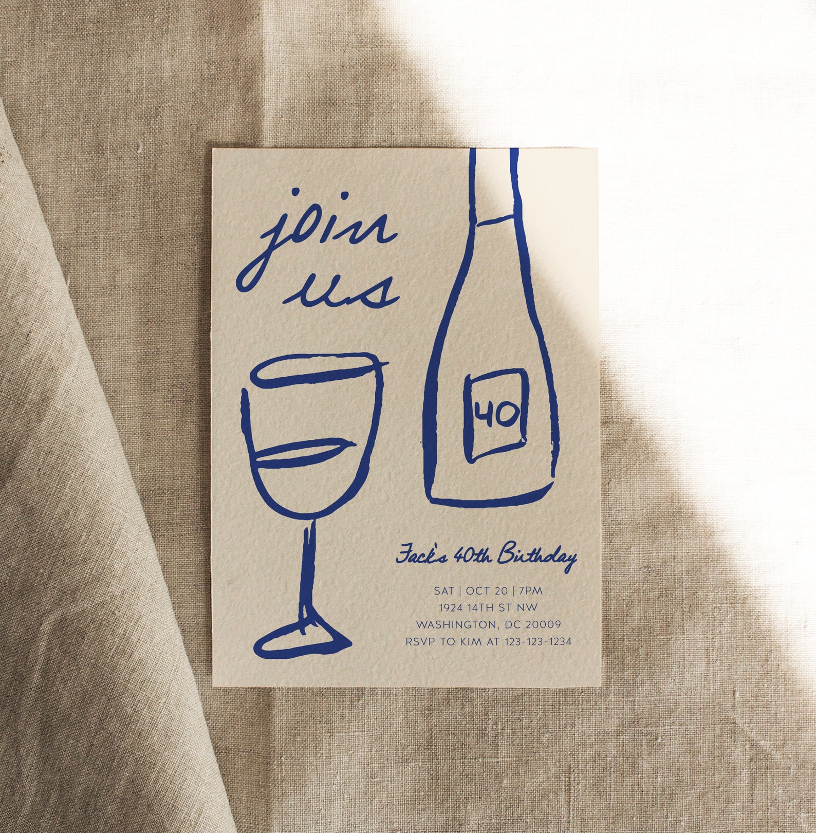 Adult Birthday Party Invitation for Any Age, 20th, 30th, 40th, 50th ...