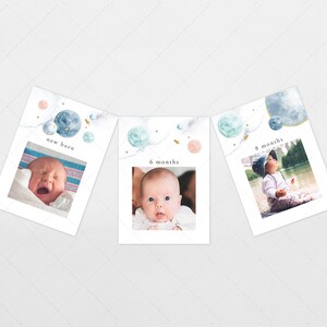Space First Birthday Photo Banner, Baby's First Year Photos, First Trip ...