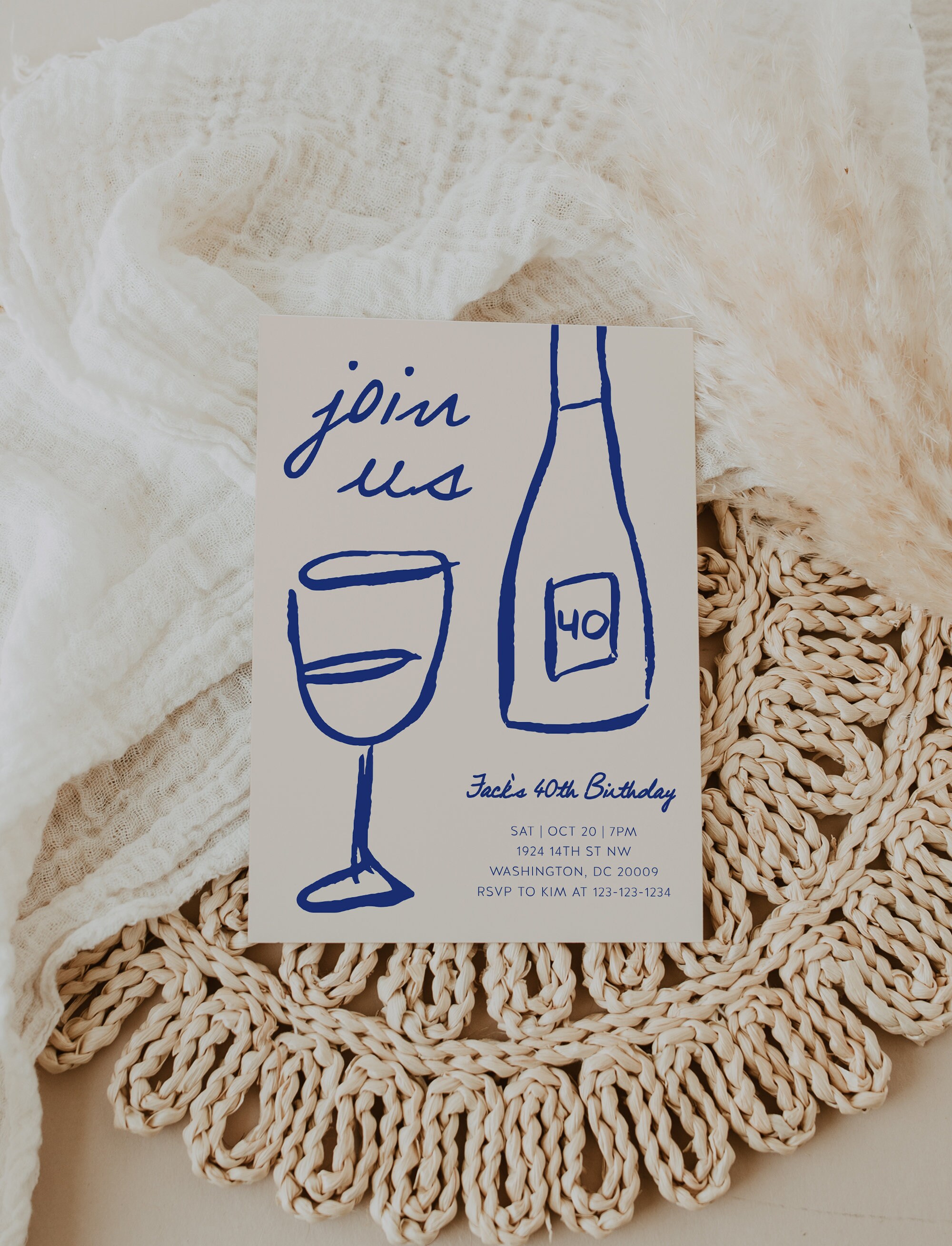 Adult Birthday Party Invitation for Any Age, 20th, 30th, 40th, 50th ...