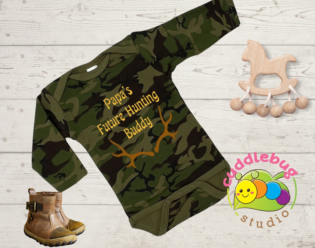 Baby Boy Camo Outfit, Future Hunting Buddy, Personalized Baby Camo ...
