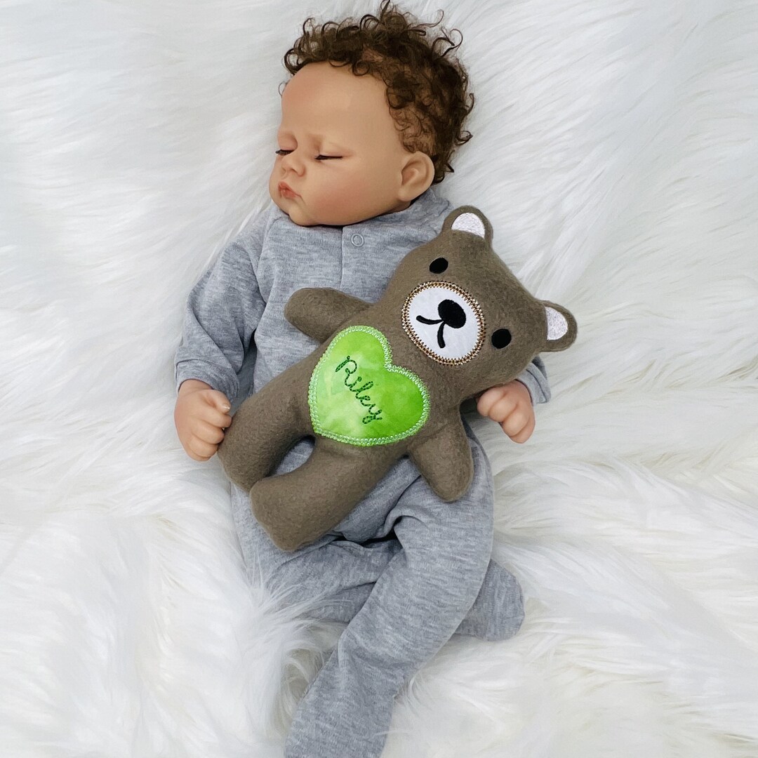 Personalized Teddy Bear, Snuggle Bear Gift for Newborn, Sensory Toys ...