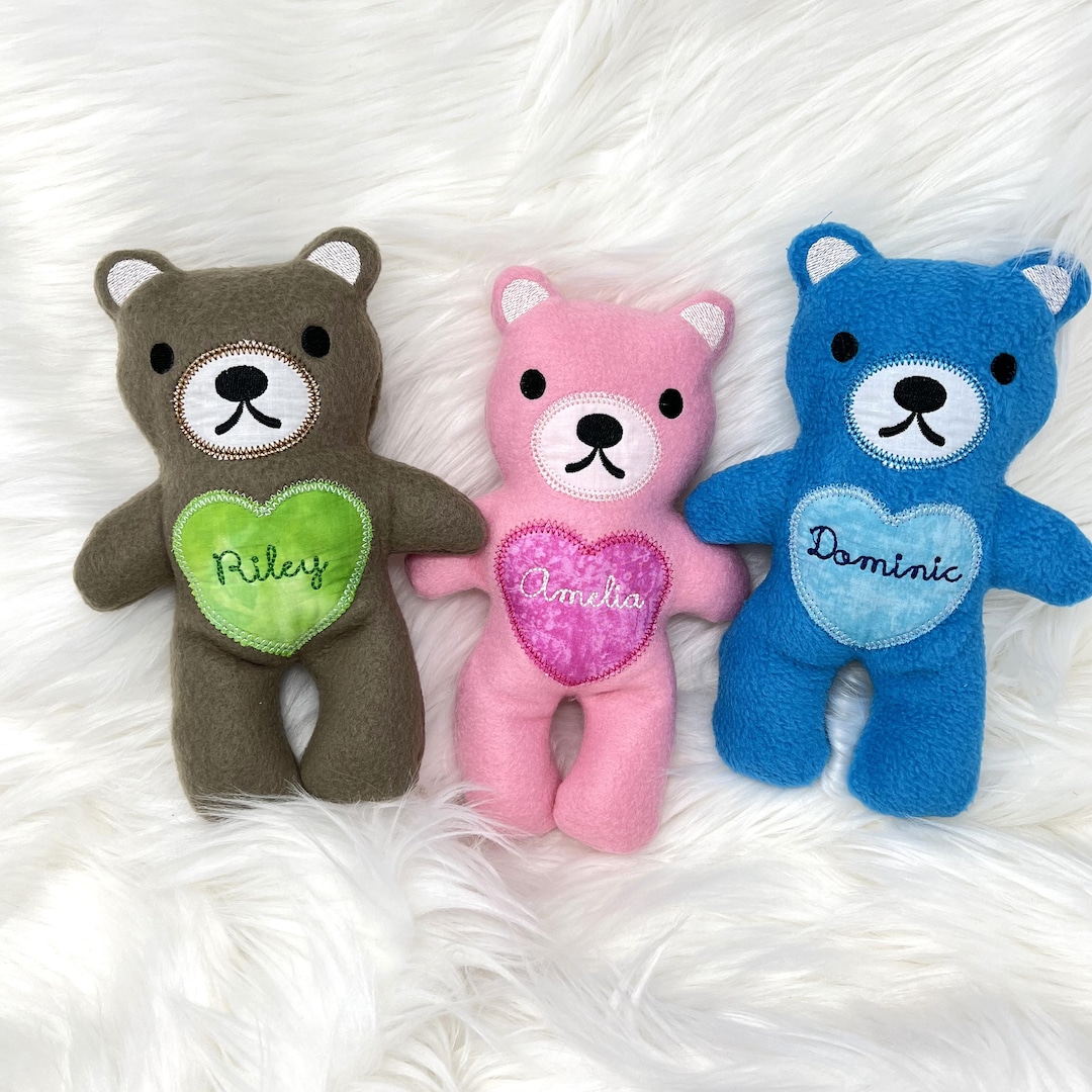 Handmade Personalized Teddy Bear: Newborn Keepsake Sensory Toy - Etsy