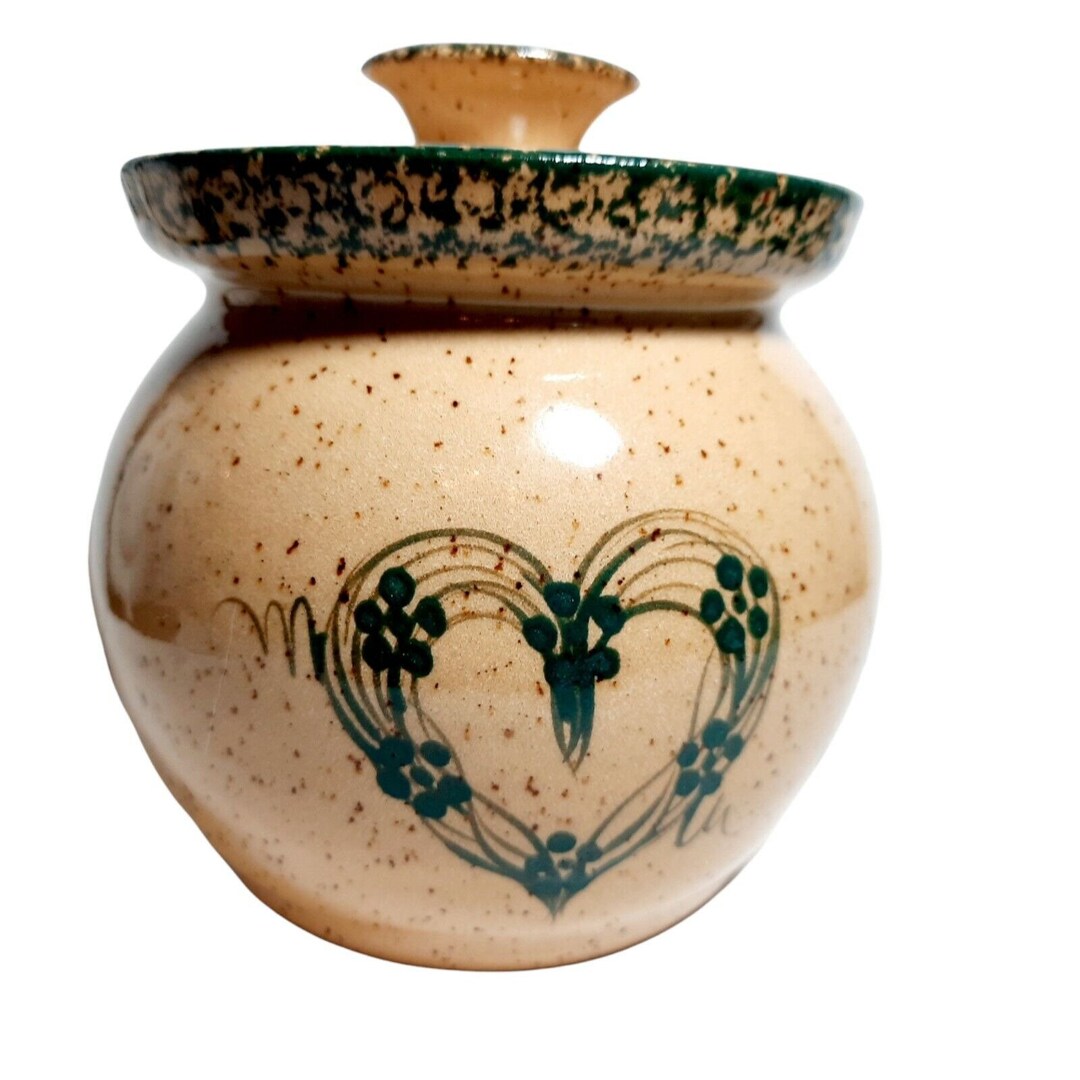 Vintage Three Rivers Pottery Sugar Bowl Lidded Myra Pattern 1998 EUC - Etsy