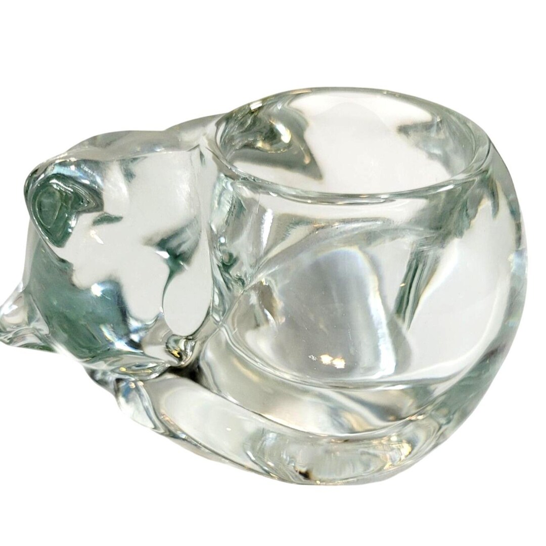 Vintage Indiana Glass Cat Votive Holder, Clear Kitty Tealight Holder - Etsy