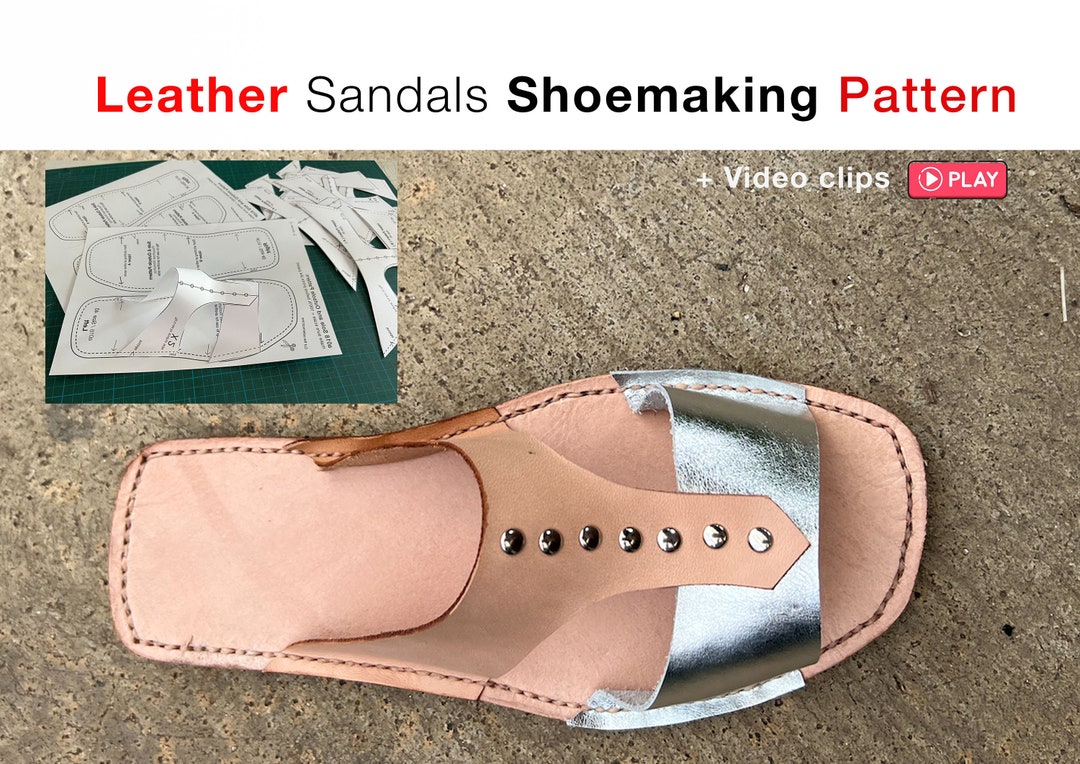 Leather Sandals Printable Pattern DIY Learn Handcrafting Shoemaking ...
