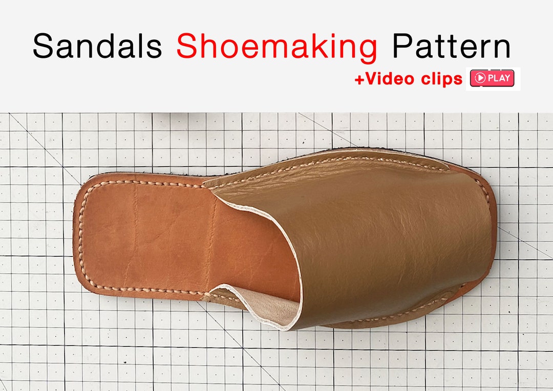 Leather Sandals Printable Pattern DIY Handmade Shoemaking Download ...