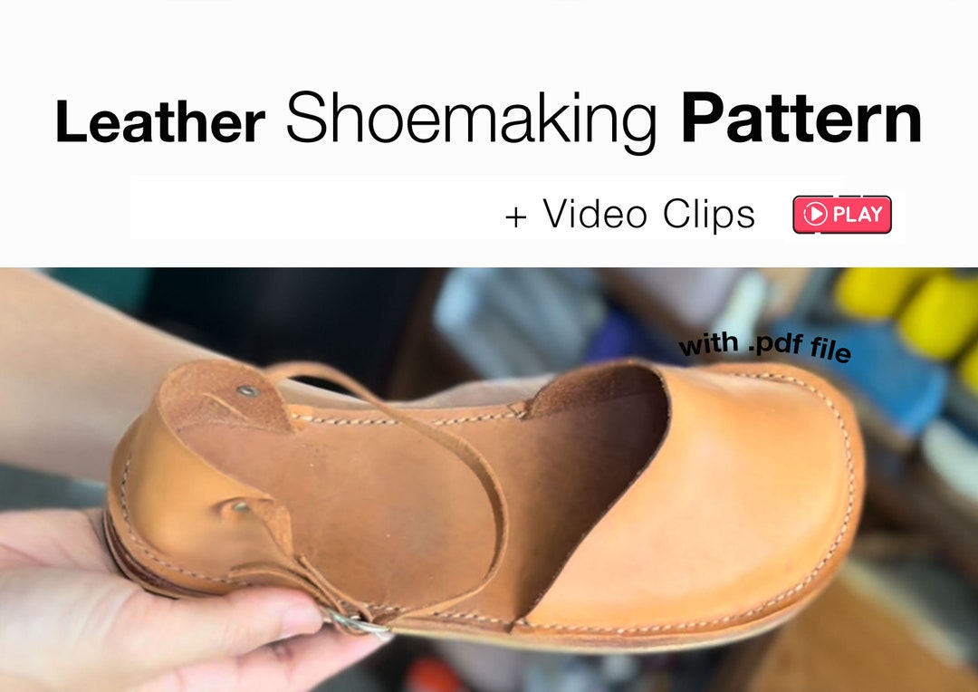 Closed-toe Leather Sandals Printable Pattern DIY Learn Custom ...