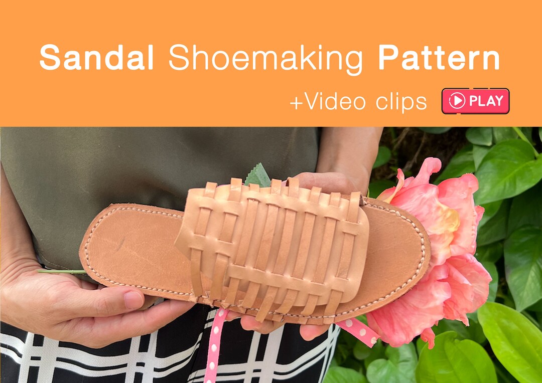 Leather Weave Sandals Printable Pattern DIY Learn Handmade Shoemaking ...