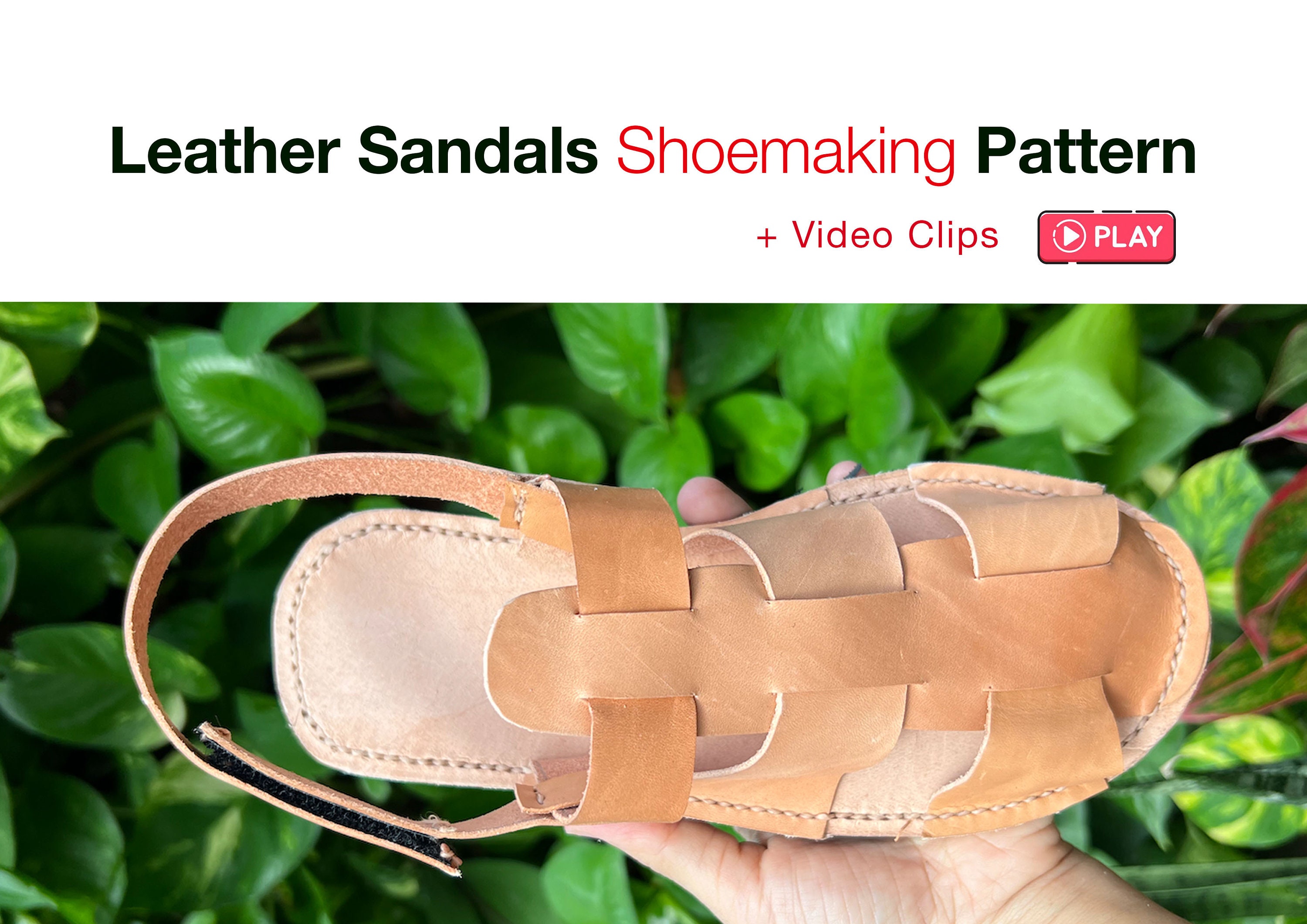 Leather Sandals Printable Pattern DIY Learn Handcrafting Shoemaking ...