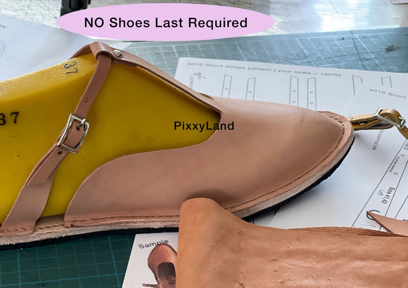 T-bar Pointed-toe Leather Sandals Shoemaking Pattern - Etsy